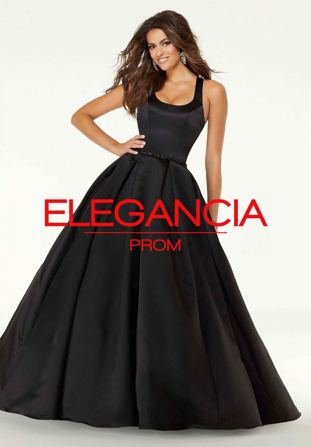 Patterned Sequin A-Line Prom Dress | Elegancia Formal Wear